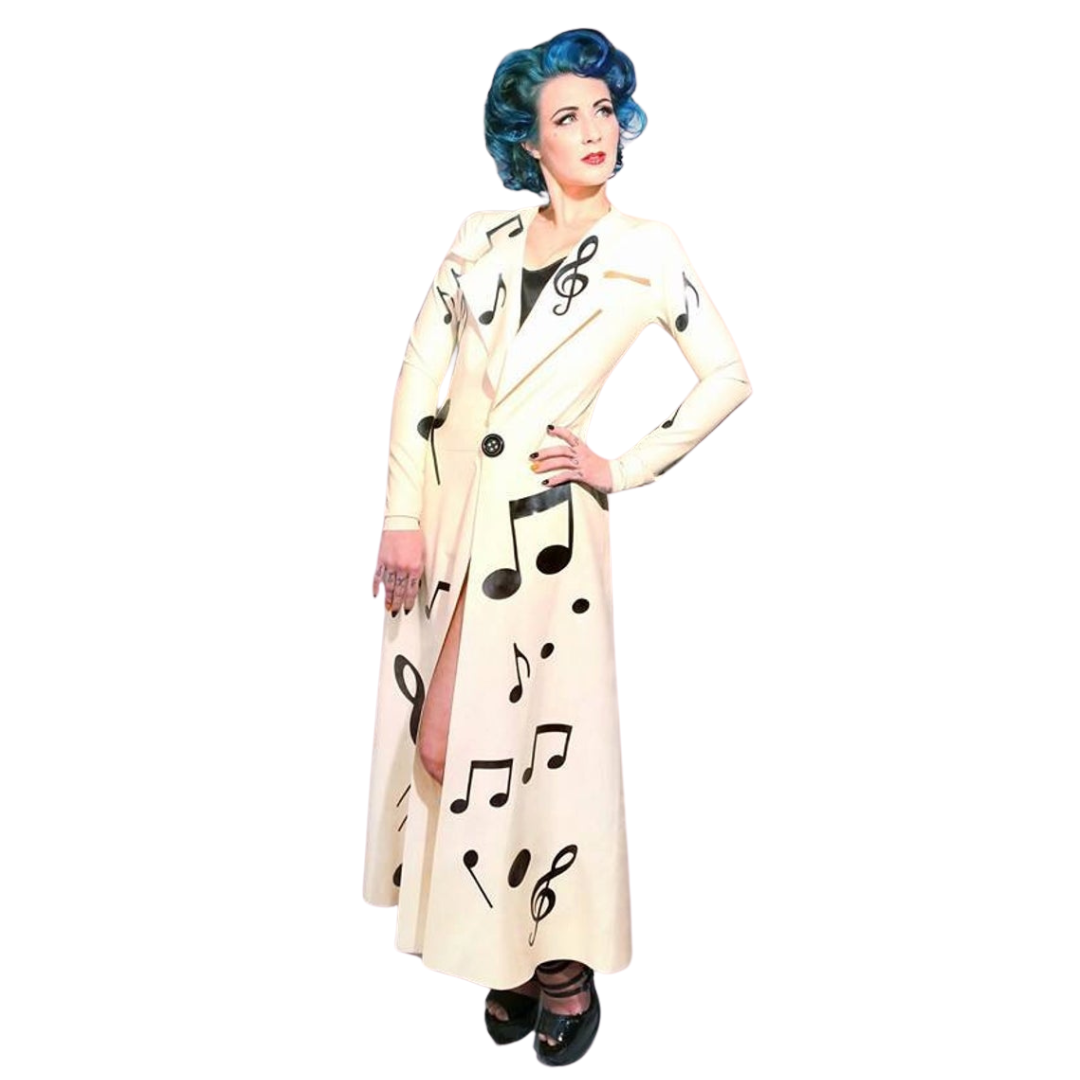 Latex Musical Notes Coat – Fetasia Latex